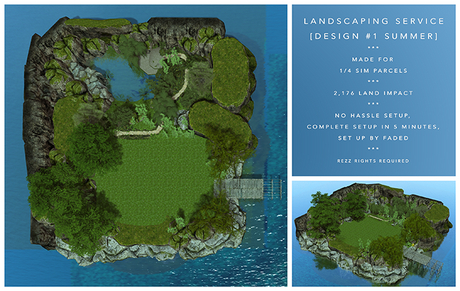 Second Life Marketplace - [F] Prefab Landscape 1 - Summer (1/4 Sim)